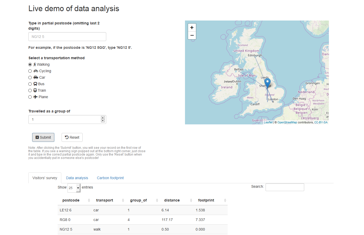 BGS 2019 Open Day activity: a taste of statistics from collecting data ...